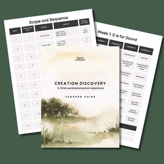 Creation Discovery: Preschool – Rightly Instructed
